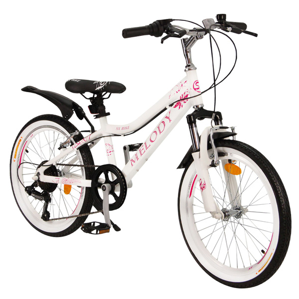 Горный велосипед детский скоростной Melody 20" белый, 6-12 лет, 6 ...