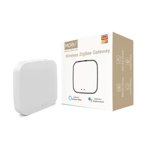 Шлюз для умного дома MOES Zigbee 3.0+Bluetooth+Mesh, беспроводной хаб ...