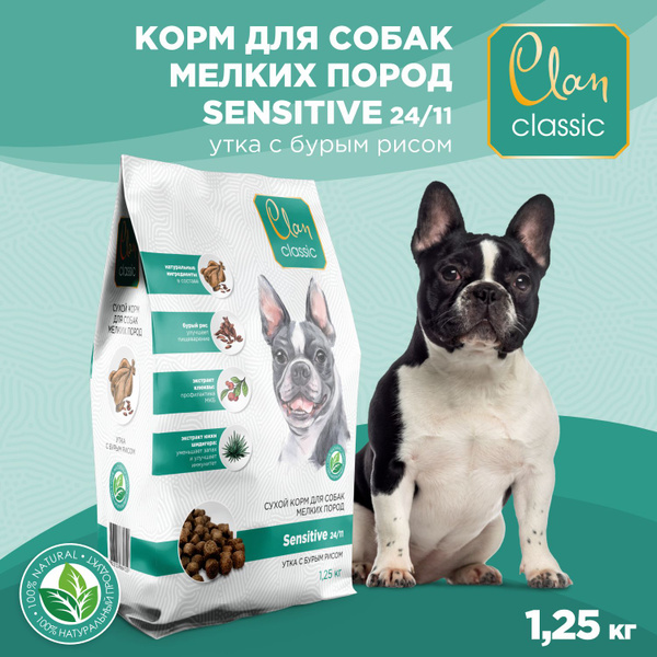 Корм для собак мелких сухой CLAN Classic Sensitive 24/11 с ...