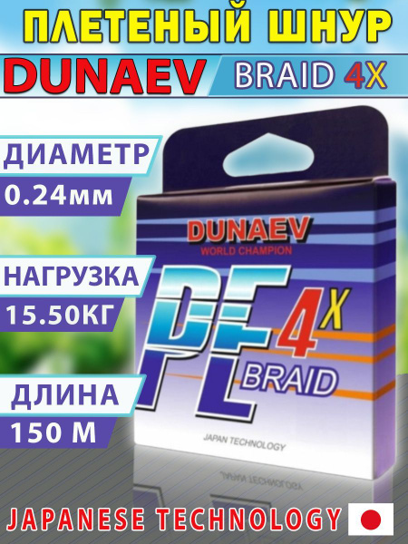 Плетеный шнур для рыбалки DUNAEV, 150 м купить по выгодной цене в интернет-магазине OZON (647073950)