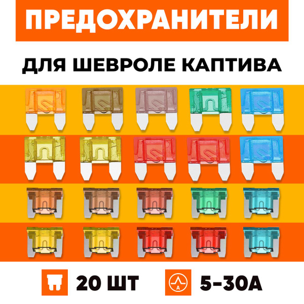 Предохранители Шевроле Каптива набор Мини+Микро 20 шт - купить по ...