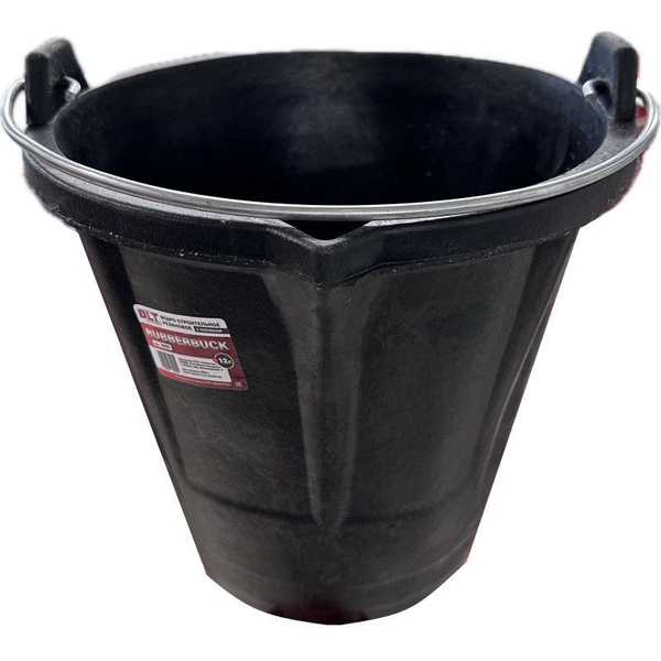 Ведро строительное гибкое с носиком, DLT, 12л, тип RUBBERBUCK, арт.2905 ...