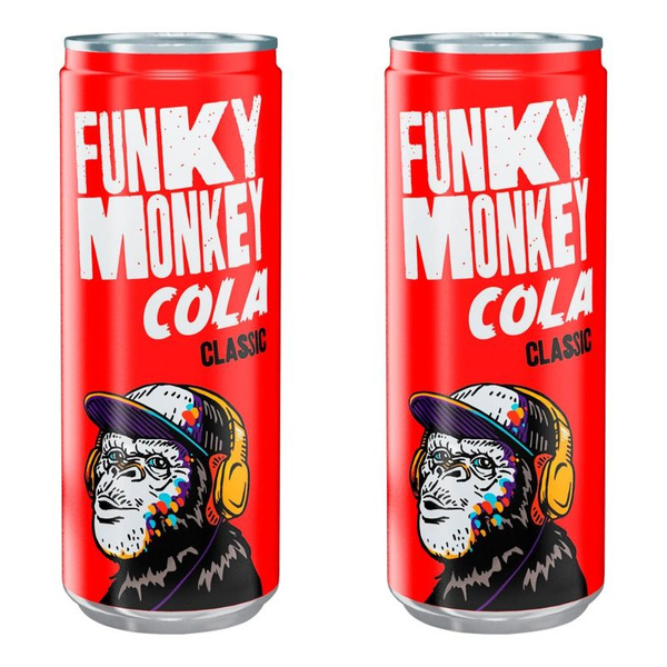 Напиток безалкогольный " Funky Monkey Cola classic сильногазированный 0 ...