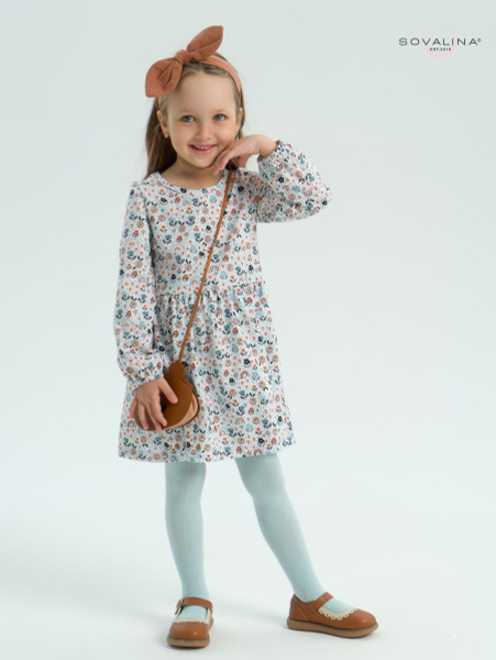 Платье для девочки SOVAlina, Девочки, На любой сезон, размер 104, материал Трикотаж, Хлопок ...