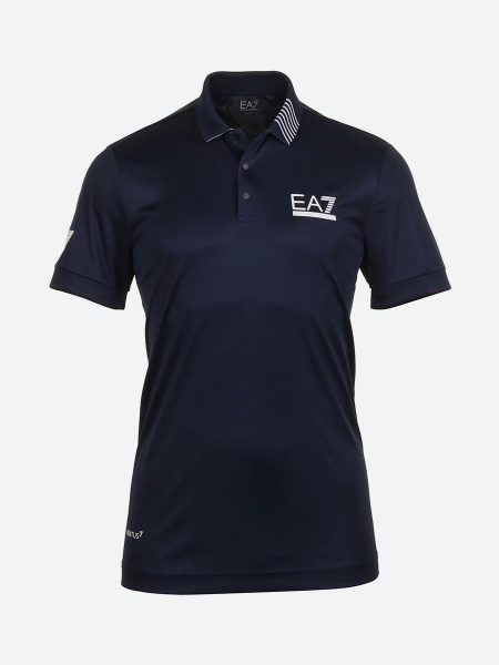 Поло EA7, размер 52, 54, цвет темно-синий, полиэстер 100% - купить по выгодной цене в интернет ...