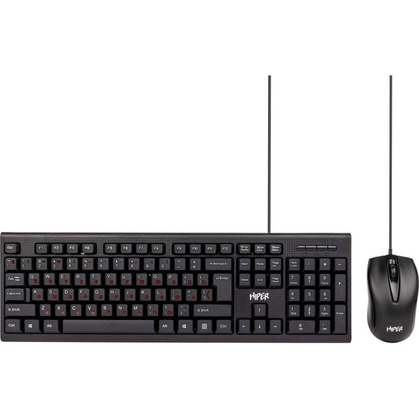 Клавиатура и мышь HIPER Проводные, черные, USB (HOS-211) купить по ...