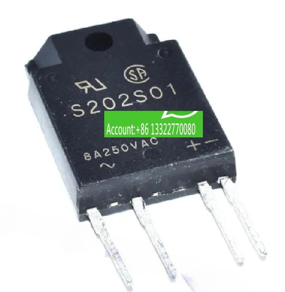 Характеристики 1 шт S202S01 РЕЛЕ SSR 240 В переменного тока 8 А СИМИСТОР 4-SIP Твердотельные ...