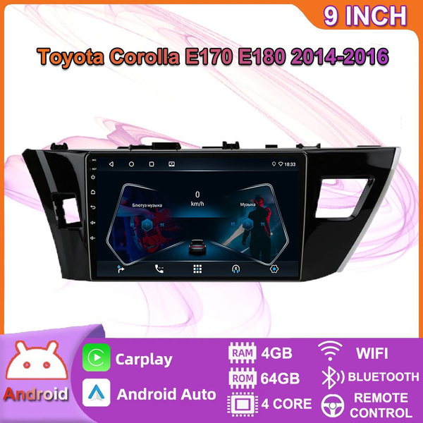 Автомагнитола Android For Тойота/Toyota Corolla E170 E180 2014-2016 4+ 64 ГБ WIFI 2 DIN, Android ...