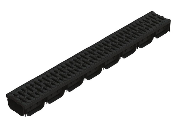 STANDARTPARK Basic лоток c пластиковой решеткой DN100 1000х125х70мм пластик - купить с доставкой ...