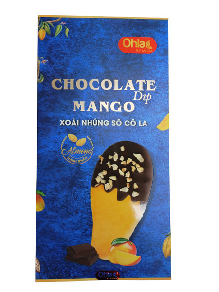 Манго в шоколаде с миндалём Ohla, сушеное натуральное, 200 гр., Вьетнам ...