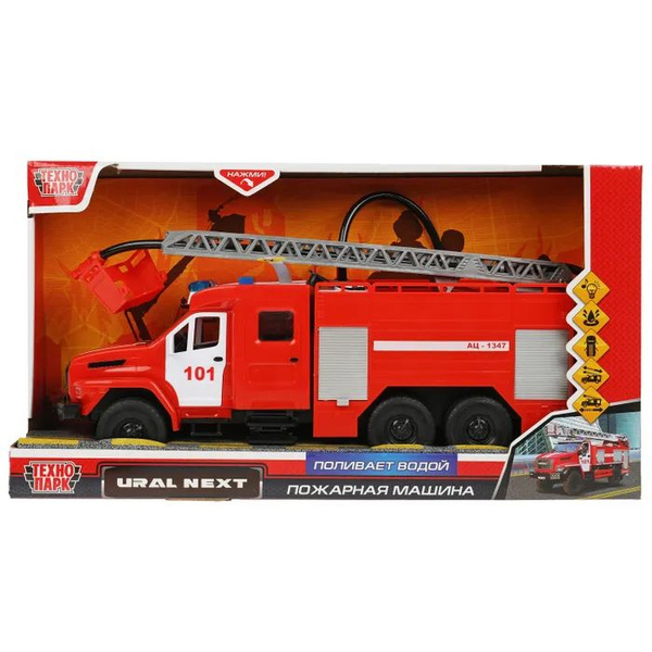 Машина Технопарк Ural Next Пожарная - купить с доставкой по выгодным ценам в интернет-магазине ...