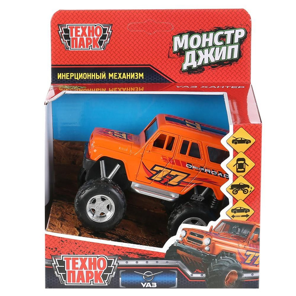 Игрушка машина Уаз Хантер монстр Джип, 11 см. Технопарк - купить с ...