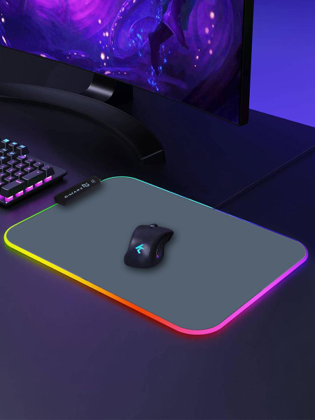 Игровой коврик для мышки маленький с подсветкой RGB кожаный - купить с ...