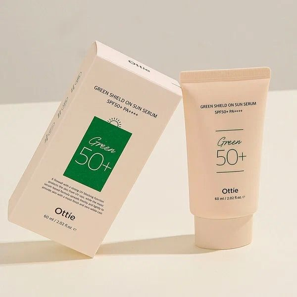 Ottie Green Shield On Sun Serum SPF50+ PA+++Солнцезащитный серум для ...
