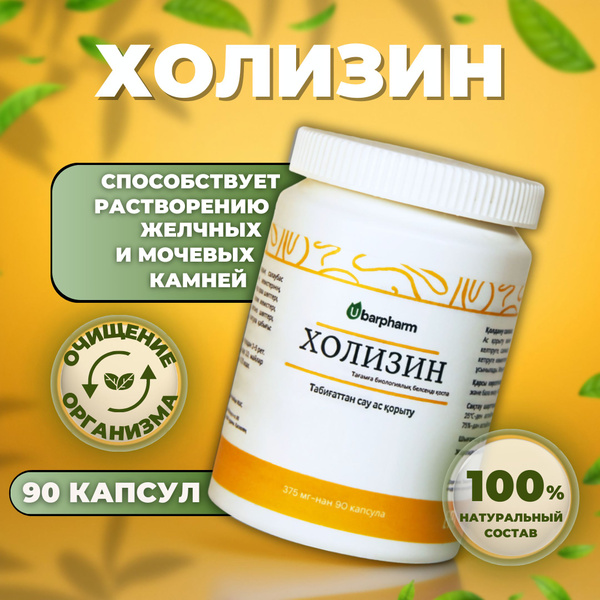 Холизин Ubarpharm капсулы желатиновые, 375 мг, 90 шт - купить с ...