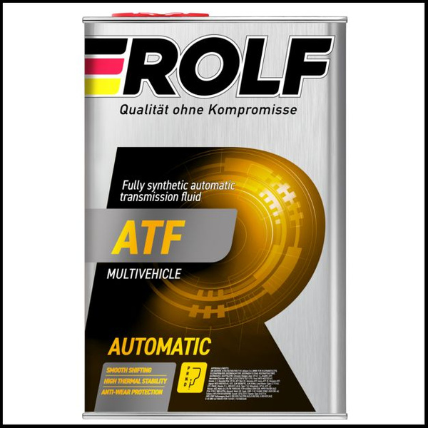 Масло трансмиссионное ROLF ATF Multivehicle 1л, жидкость для автоматических трансмиссий, (металл ...