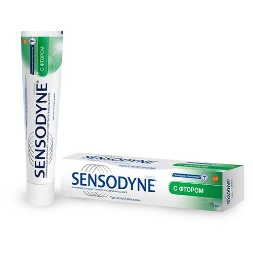 Зубная паста Sensodyne с Фтором для чувствительных зубов, 75 мл ...