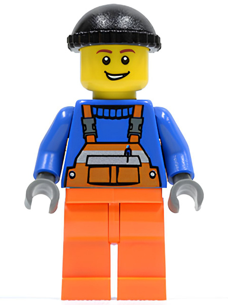 Минифигурка Lego Overalls with Safety Stripe Orange cty0427 U - купить ...