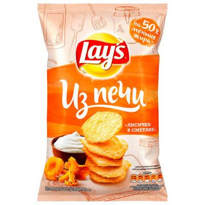 Чипсы Lay's 85г из печи лисички в сметане - купить с доставкой по выгодным ценам в интернет ...