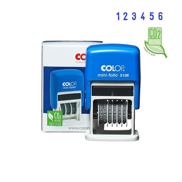 Нумератор-мини автоматический COLOP S 126, высота шрифта 3.8 мм, 6 разрядов купить на OZON по ...