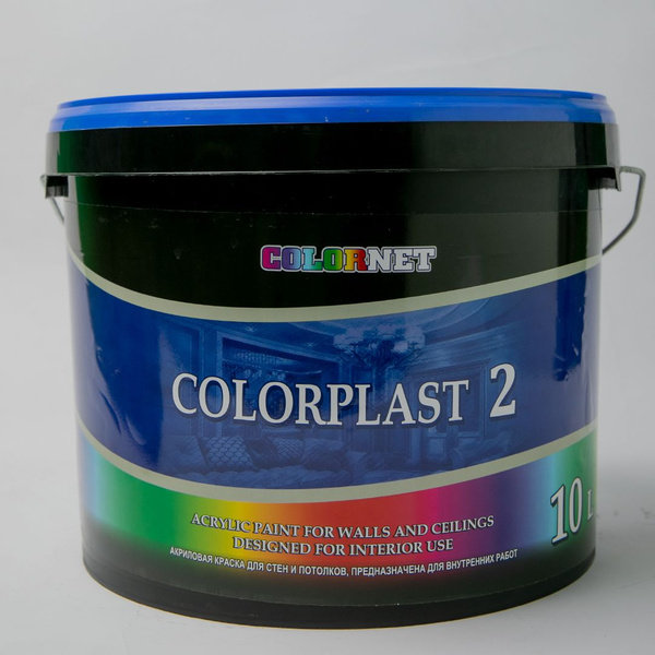 Краска COLORNET COL2 Быстросохнущая, Гладкая, Акриловая, Водно-дисперсионная, Матовое покрытие ...