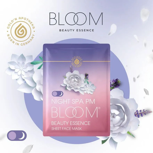 Маска для лица тканевая GOLD'N APOTHEKA BLOOM FACE MASK NIGHT SPA PM с ...