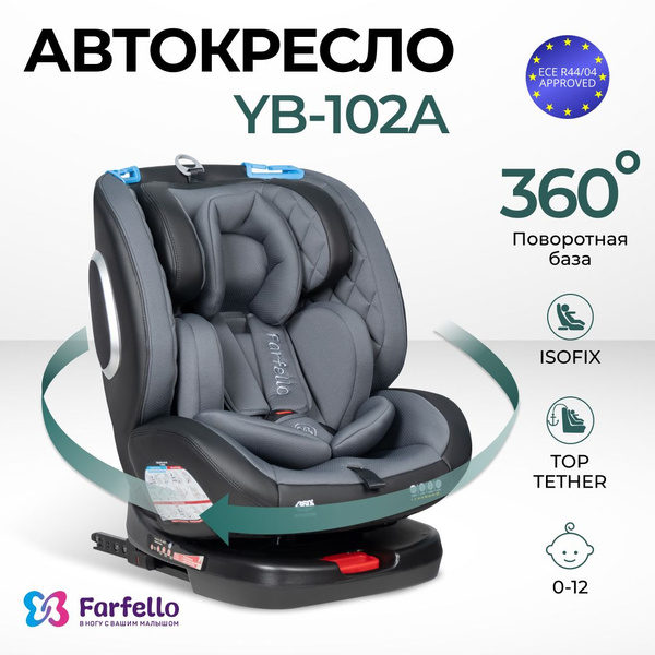 Автокресло детское YB102A с креплением ISOFIX / группы 0/ I/ II/ III; 0 ...