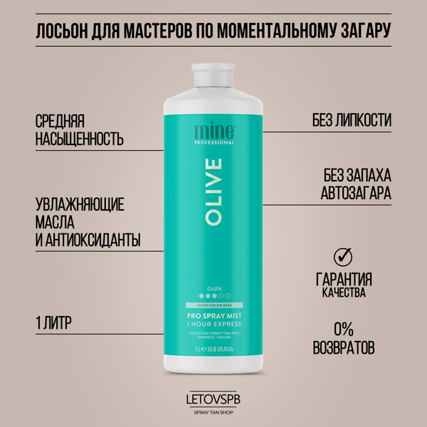 MineTan Лосьон для моментального загара Olive Pro Spray Mist - купить с ...