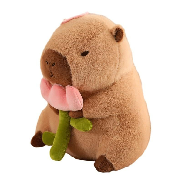 Мягкая игрушка Капибара с цветком / Capybara with Flower купить на OZON по низкой цене (1757262821)