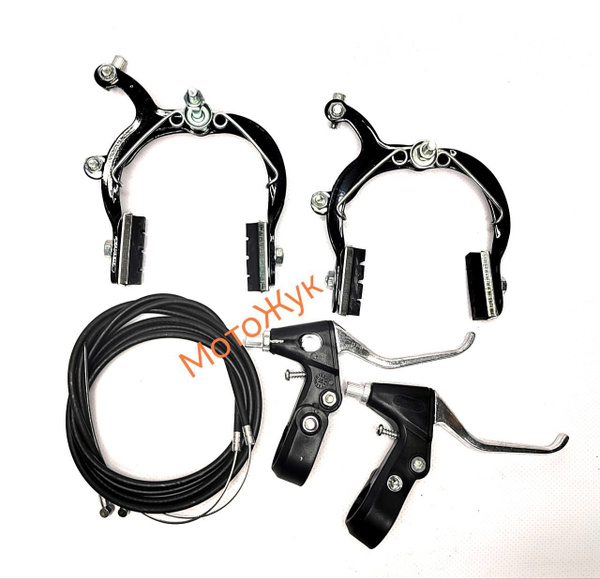 Тормоз ручной клещевой металлический с тросами 28 для велосипеда купить ...