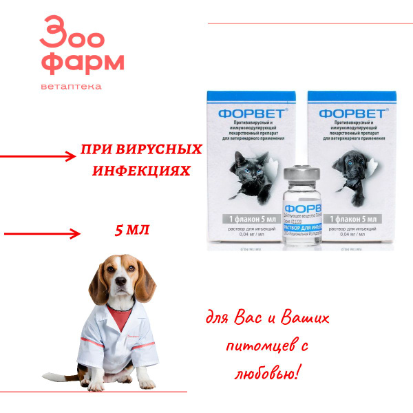 Форвет раствор для инъекций, 5 мл - купить с доставкой по выгодным ...