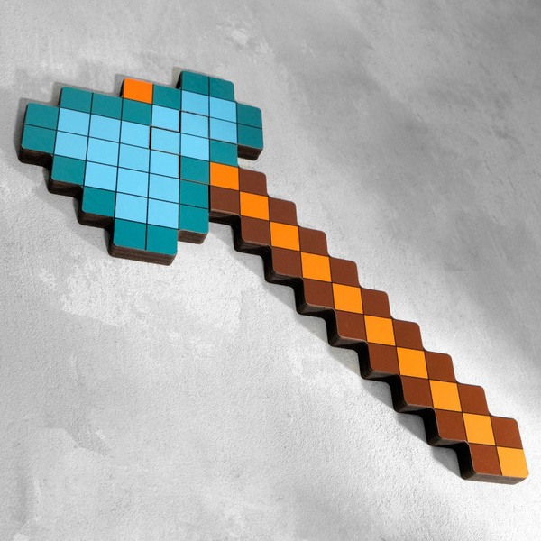 Оружие деревянное майнкрафт алмазный топор 32 см - купить с доставкой ...