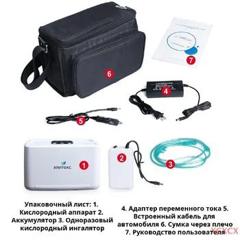 Портативный кислородный концентратор с аккумулятором, заряжаемым в ...