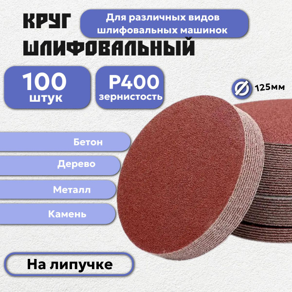 Шлифовальный круг на УШМ/болгарку 125 мм по металлу, дереву, бетону на ...