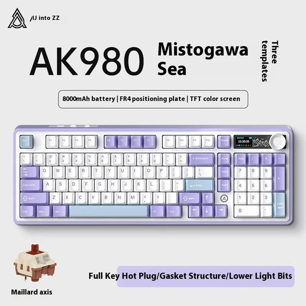 Ajazz Игровая клавиатура беспроводная AK980, Английская раскладка ...