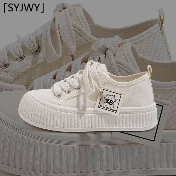 Кеды Женский SYJWY Брезент Туризм, размер 36 На любой сезон Шнурки Без каблука купить c ...