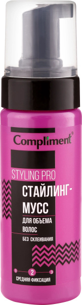Характеристики Мусс для волос КОМПЛИМЕНТ Styling pro средней фиксации ...