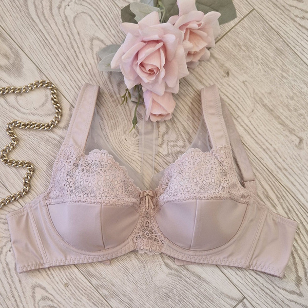 Бюстгальтер Женский Finikin, размер 80E пудровый Китай Крючки Бант Орнамент, Однотонный купить c ...