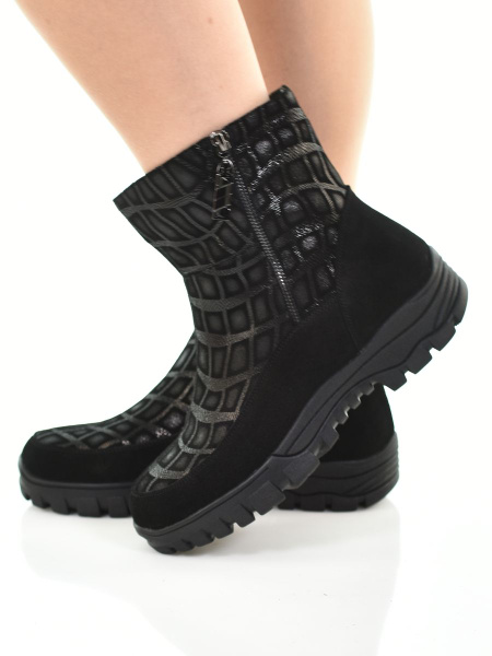 Ботинки Женский Ascalini черный, размер 38 Зима 12 Стандартный низкий (до 4 см) Россия купить c ...