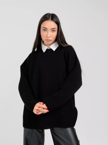 Свитер Женский Sali Moda черный Акрил, Шерсть, размер 42, 44 купить c доставкой на OZON по ...