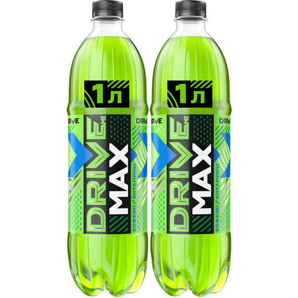 Энергетический напиток Drive Me Max газированный 1 л, набор: 2 штуки ...