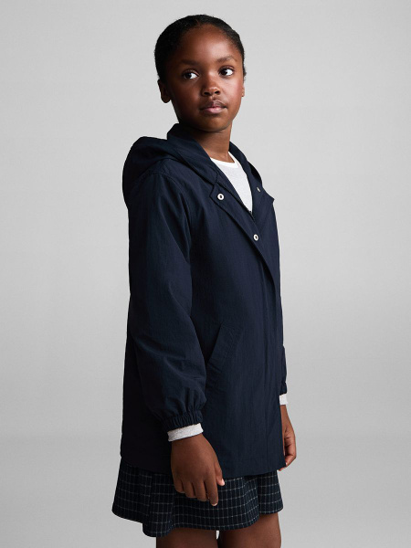 Куртка Девочки MANGO Kids темно-синий Полиамид, размер 152 Демисезон Полиэстер Китай купить c ...