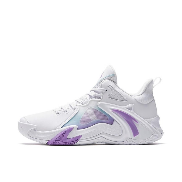 Кроссовки Мужской Anta белый, фиолетовый EVA, Резиновая смесь Баскетбол, размер 39 На любой ...