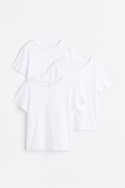 Футболка Мальчики H&M белый, размер 122, 128 Хлопок купить c доставкой ...