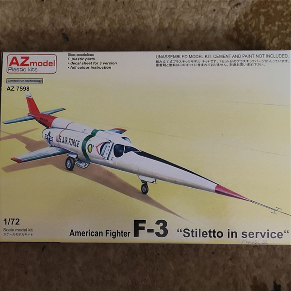 Сборная модель самолета Douglas X-3 Stiletto, AZ Models, AZ 7598, 1/72 ...