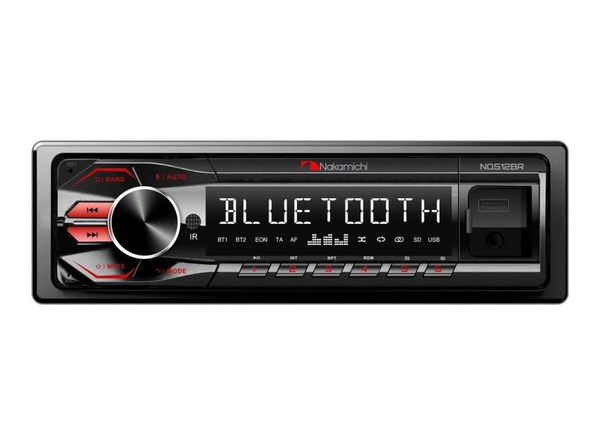 Автомагнитола Nakamichi NQ512BR медиа-ресивер 1din USB, AUX, BT, FLAC, MP3, 4*50 Вт, красный ...