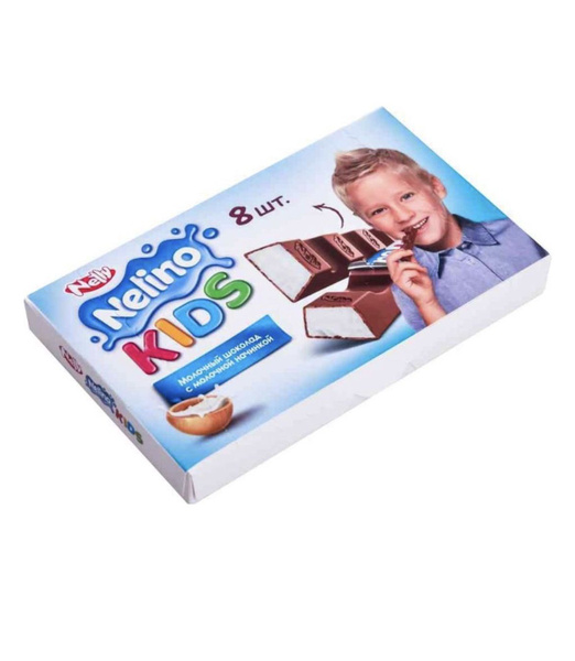 Молочный шоколад NELINO KIDS с молочной начинкой , 100 г * 4 шт. купить ...
