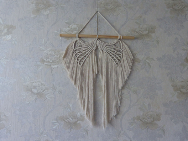 Украшение настенное интерьерное Панно макраме Крылья купить по доступным ценам в интернет
