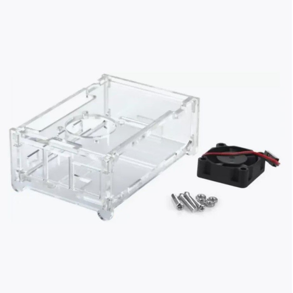 Акриловый корпус для Raspberry PI 4 Model B с кулером и радиаторами ...