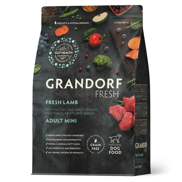 GRANDORF FRESH корм для собак мелких пород Ягненок с бататом для ...